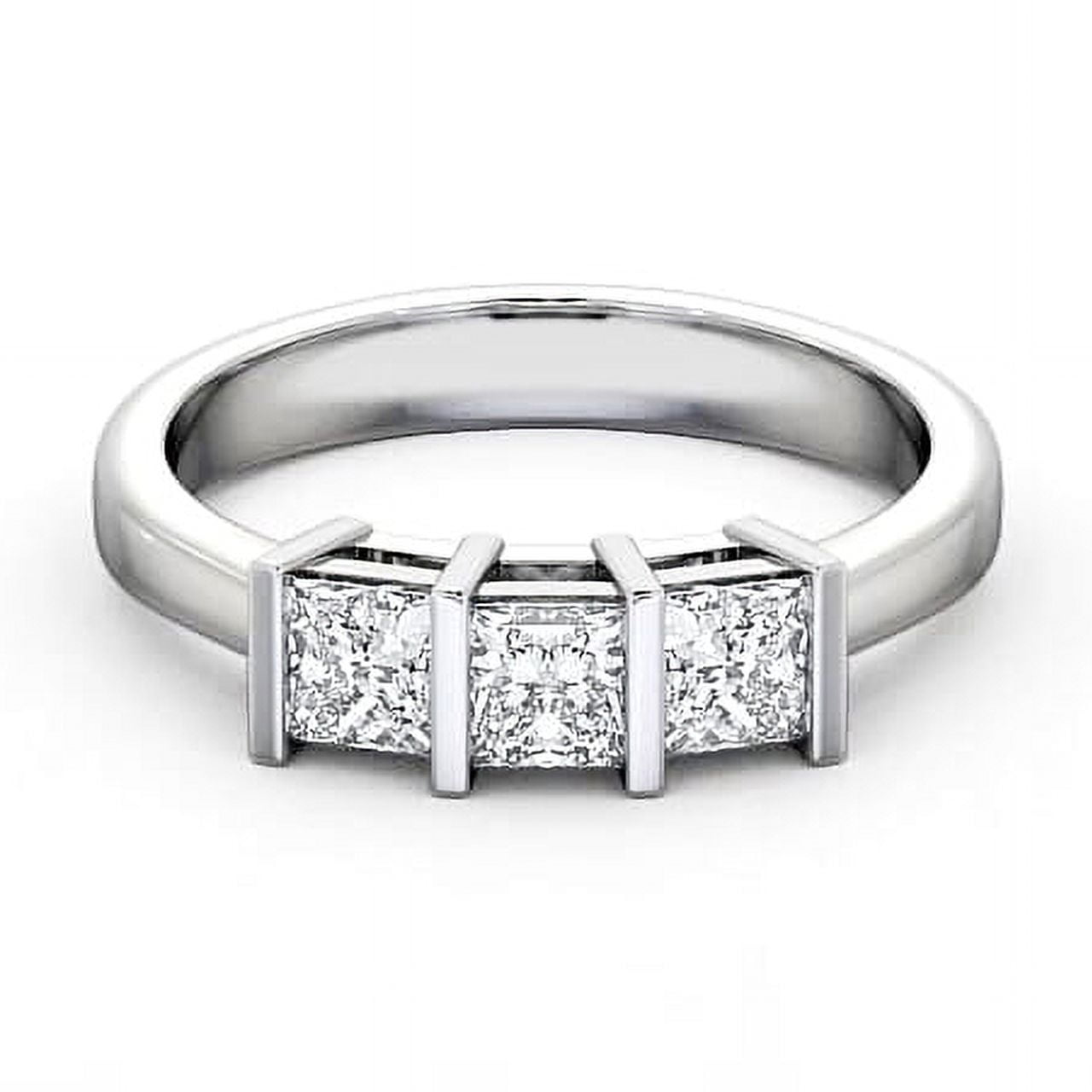 Cloud Jewel 14K White Gold Plated Diamond Ring - 1.5 Ct VVS1/D Princess ...