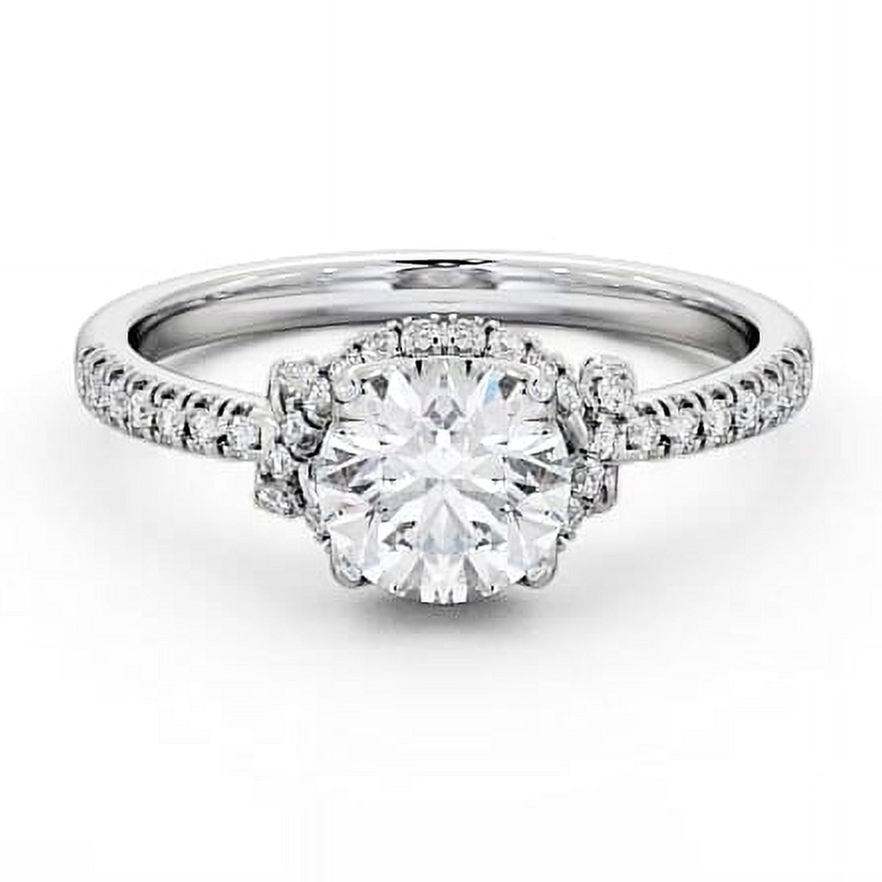 Cloud Jewel 14K White Gold Plated Gift Rings - 2 Ct Round Cut Simulated ...