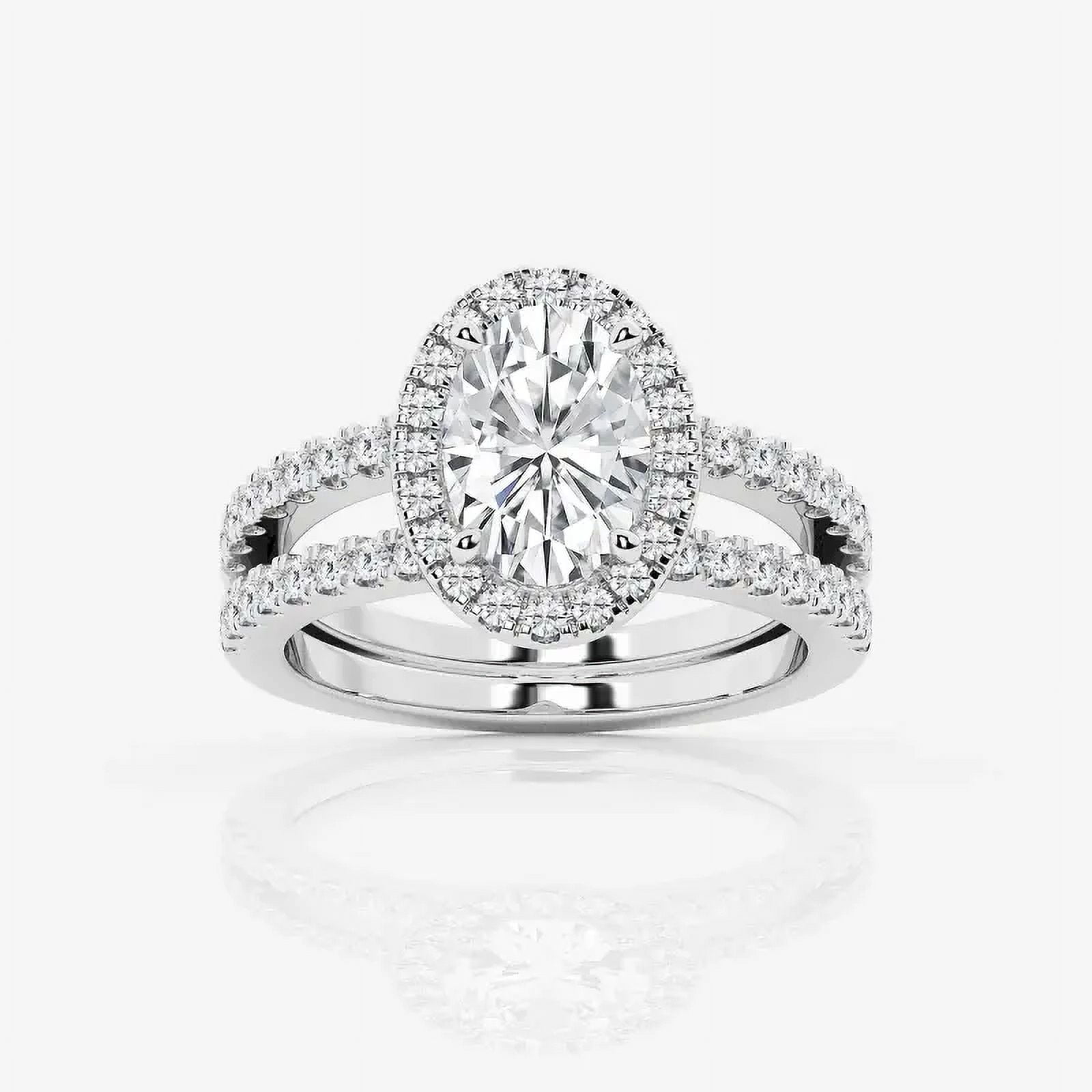 Cloud Jewel 14K White Gold Plated Wedding Anniversary Ring - Oval ...