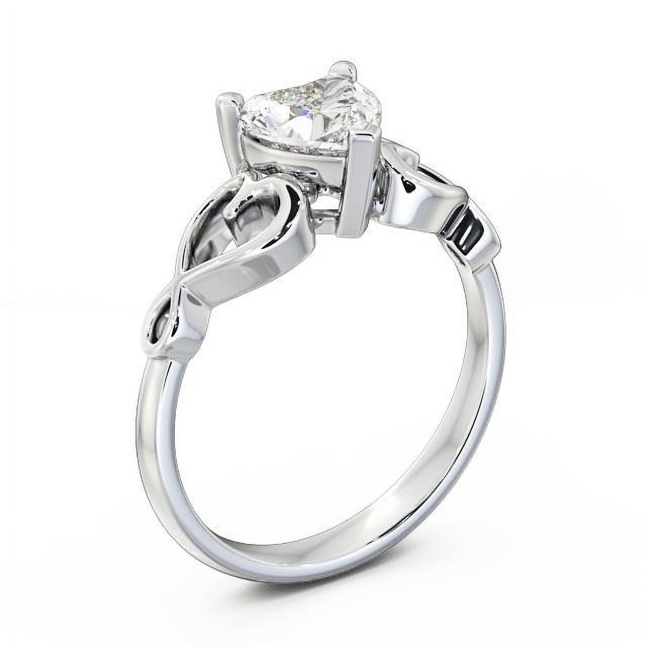 Cloud Jewel 14K White Gold Plated Wedding Jewelry - 2 Ct Heart Shaped ...
