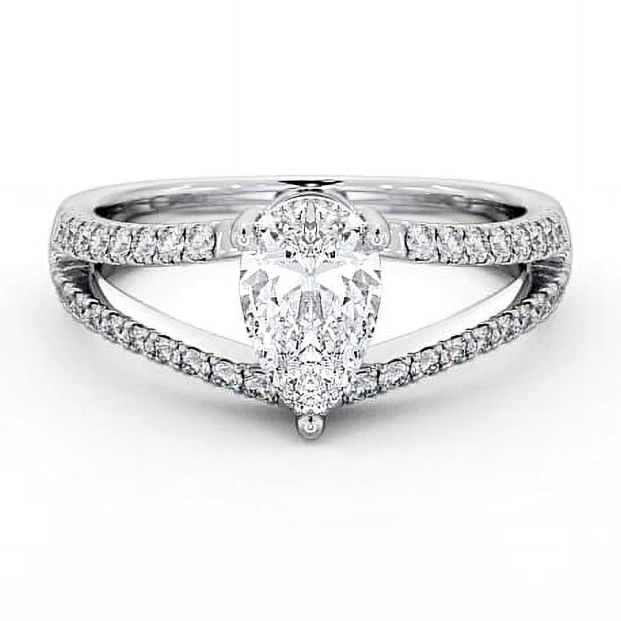 Cloud Jewel 14K White Gold Plated Wedding Rings for Women's - 2.1 Ct ...