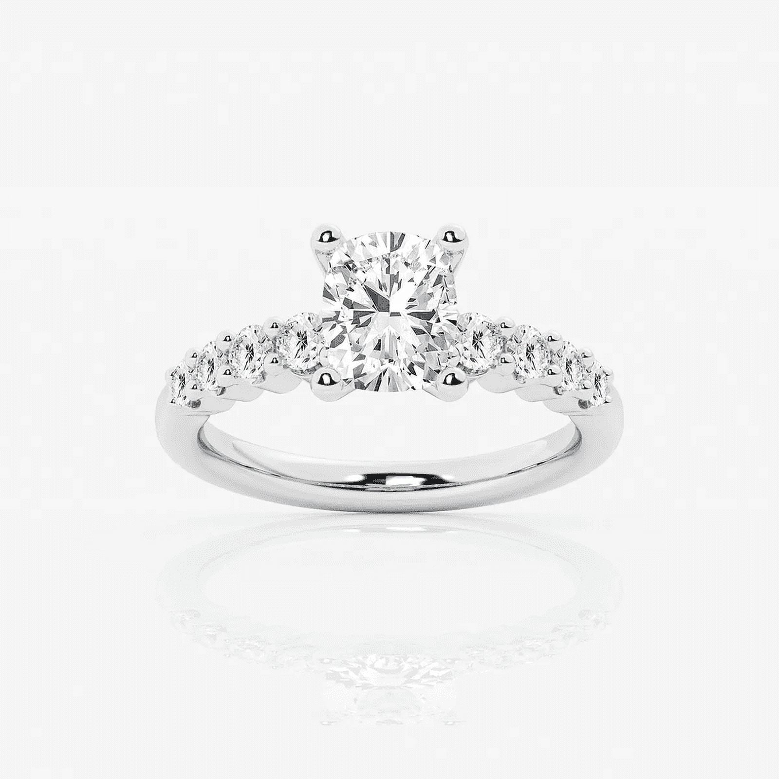 Cloud Jewel 14k White Gold Plated Lab Created Cushion Cut 1.4 Ct ...