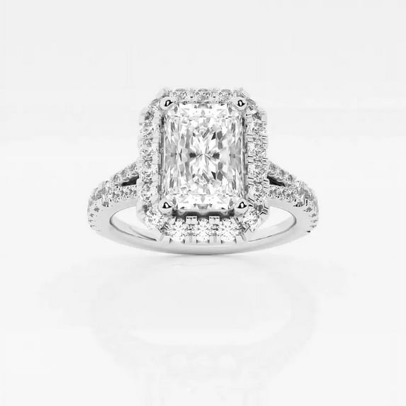 Cloud Jewel 2.1 Ct Halo Engagement Ring for Women - Lab Created Radiant ...