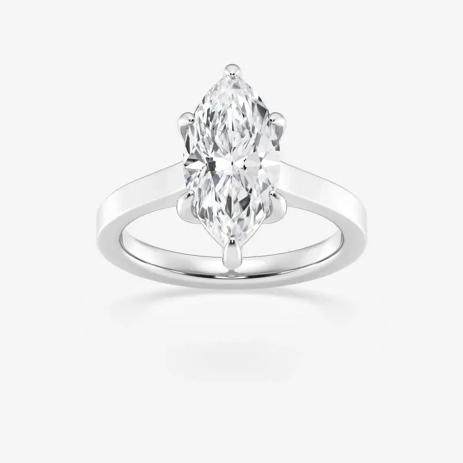 Cloud Jewel 2.1 Ct Marquise Cut Diamond Rings for Her - 14K White Gold ...