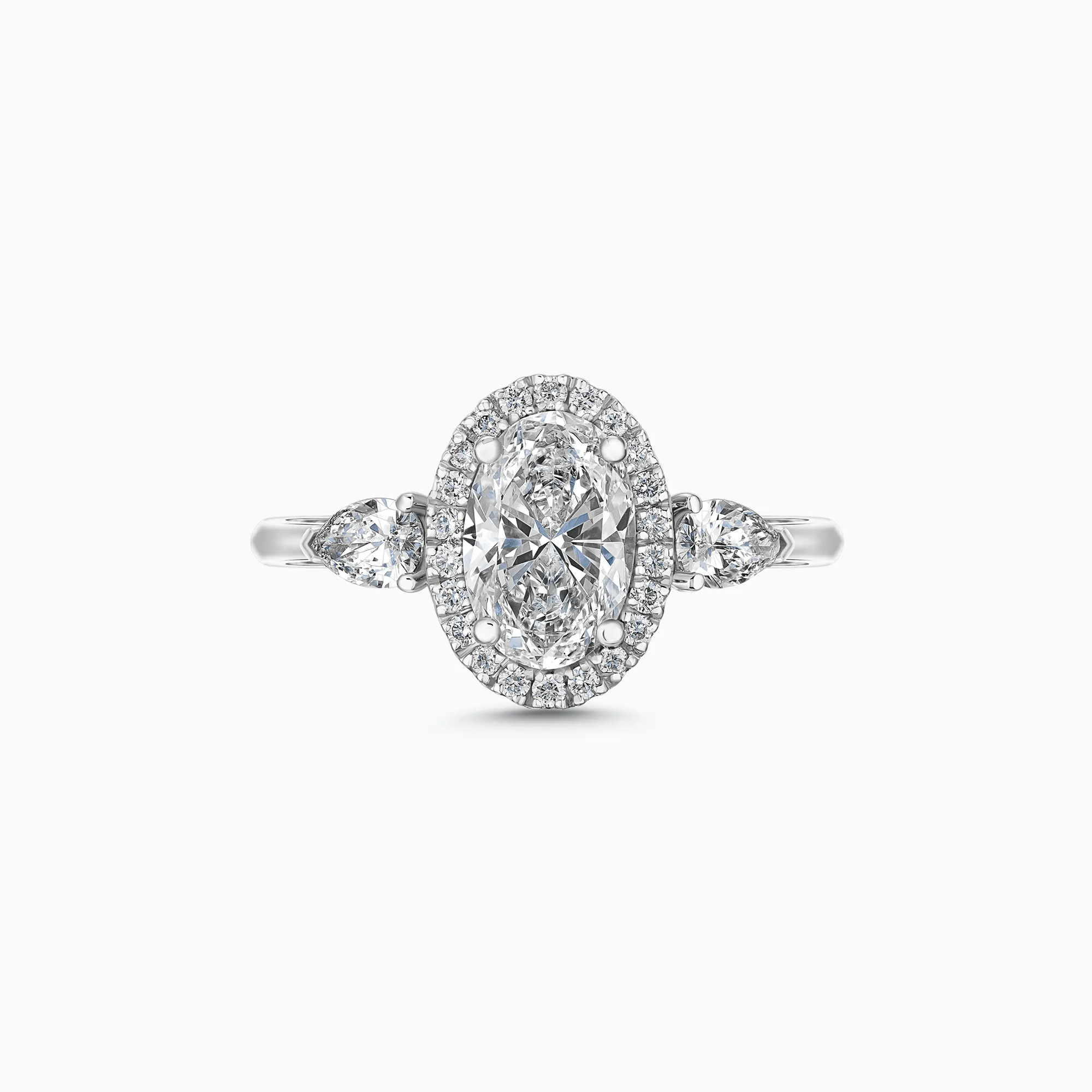 Cloud Jewel 2 Ct Oval Cut Moissanite Engagement Ring - Halo Anniversary ...