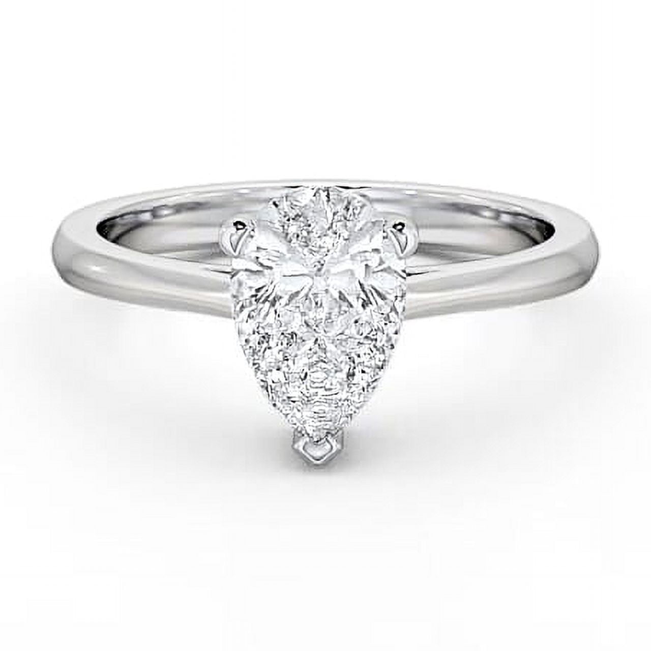 Cloud Jewel 2 Ct Pear Cut Diamond Gift Rings - 14K White Gold Plated ...