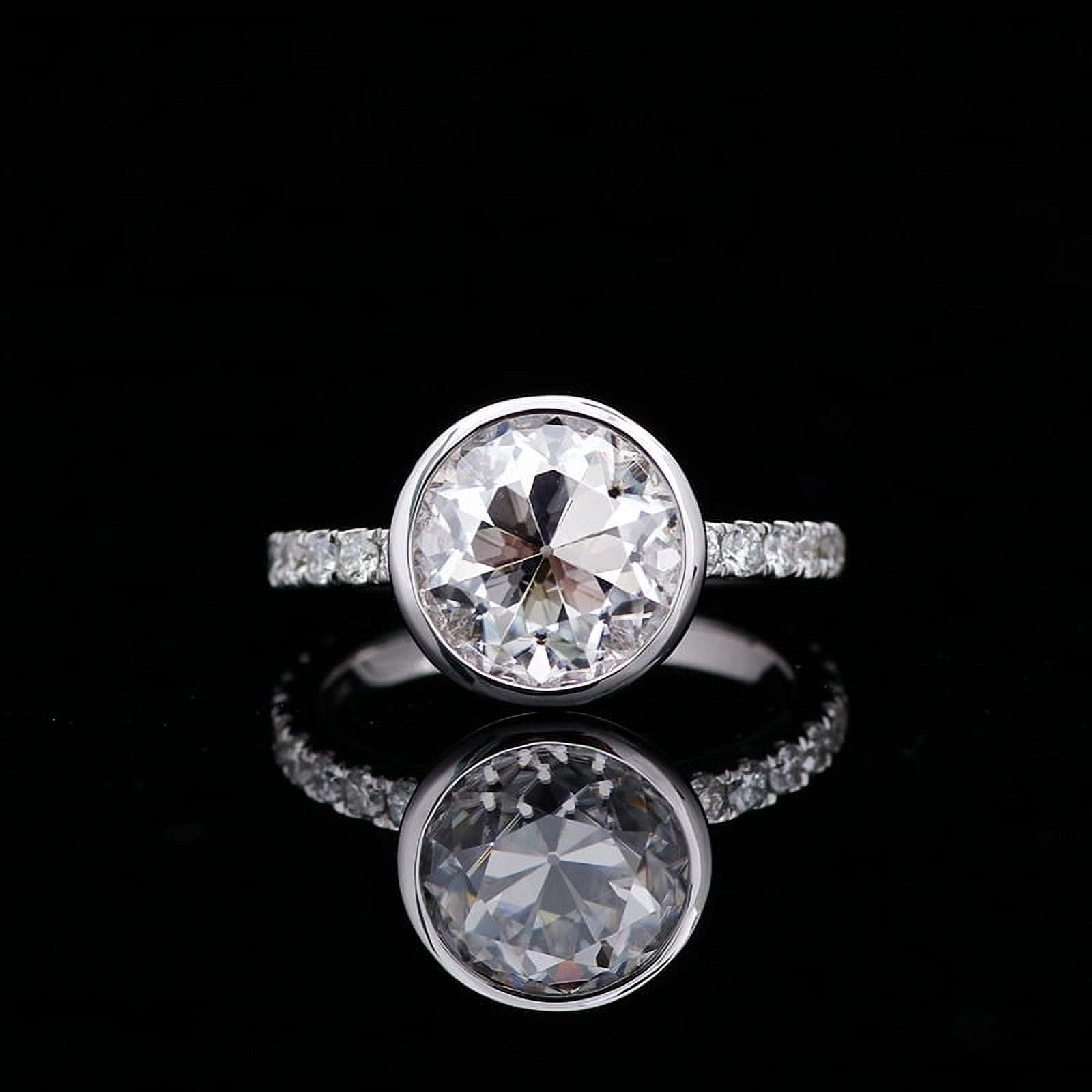 Cloud Jewel 2 Ct Round Cut Diamond Engagement Ring for Her - Unique 14K ...