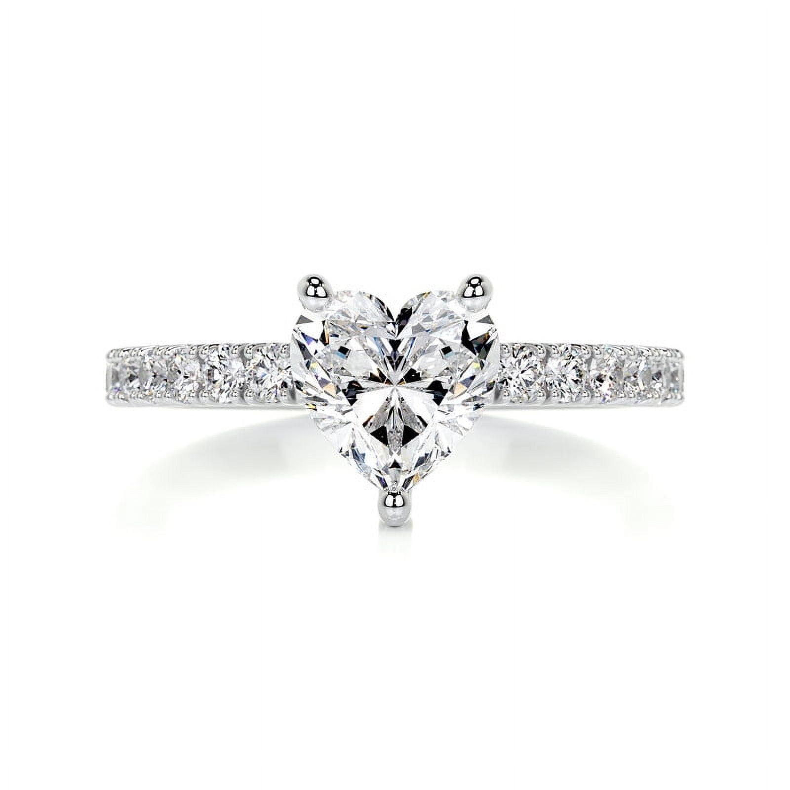 Cloud Jewel Beautiful 2.2 Ct Heart Cut Moissanite Wedding Engagement ...