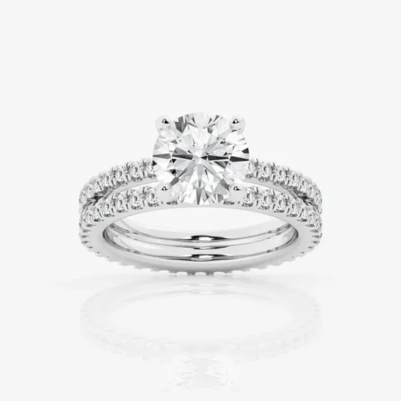 Cloud Jewel Elegant 1.5 Ct Round Cut Lab-Created Diamond Engagement ...