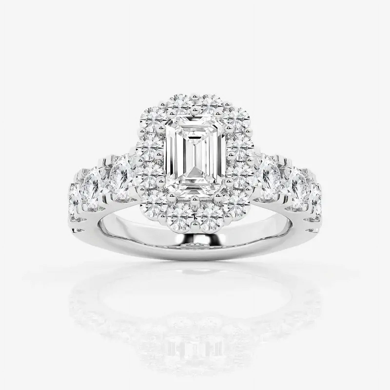 Cloud Jewel Emerald Cut Excellent 2 Ct Diamond Ring for Women's - 14K ...