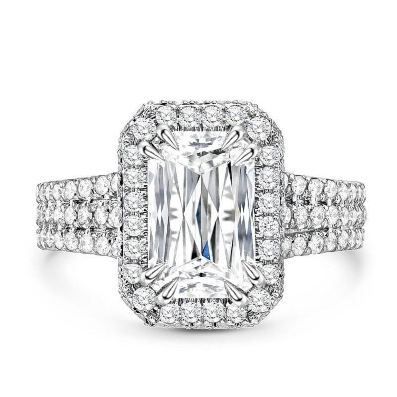 Cloud Jewel Excellent 1.8 Ct Radiant Cut Diamond Ring - 14K White Gold ...