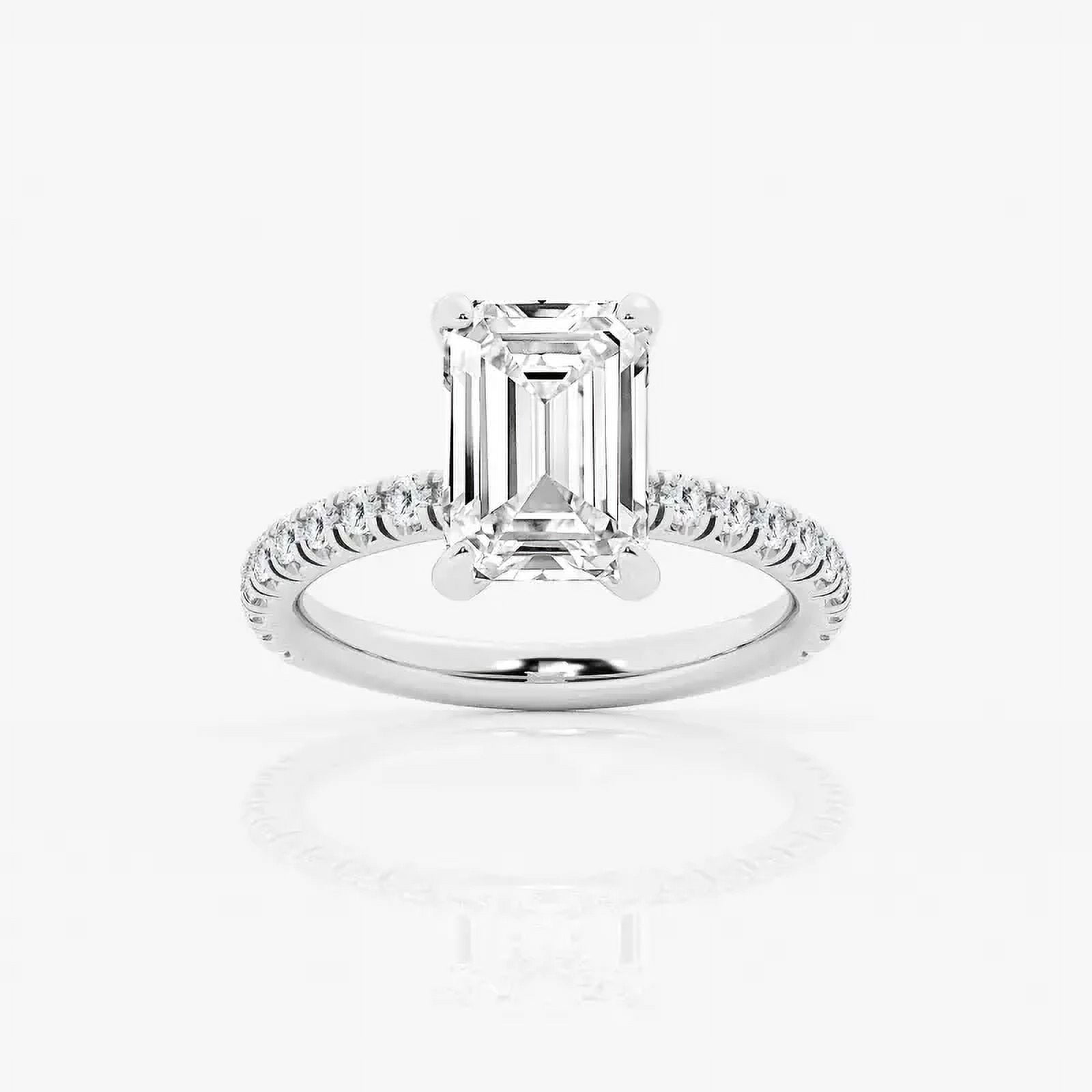 Cloud Jewel Gorgeous 1.7 Ct Emerald Cut Engagement Ring for Women - Lab ...