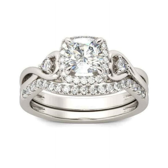 Cloud Jewel Luxurious 1.7 Ct Cushion Cut Lab Created Diamond Wedding ...
