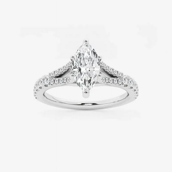 Cloud Jewel 2.1 Ct Marquise Cut Diamond Ring - White Diamond Engagement ...