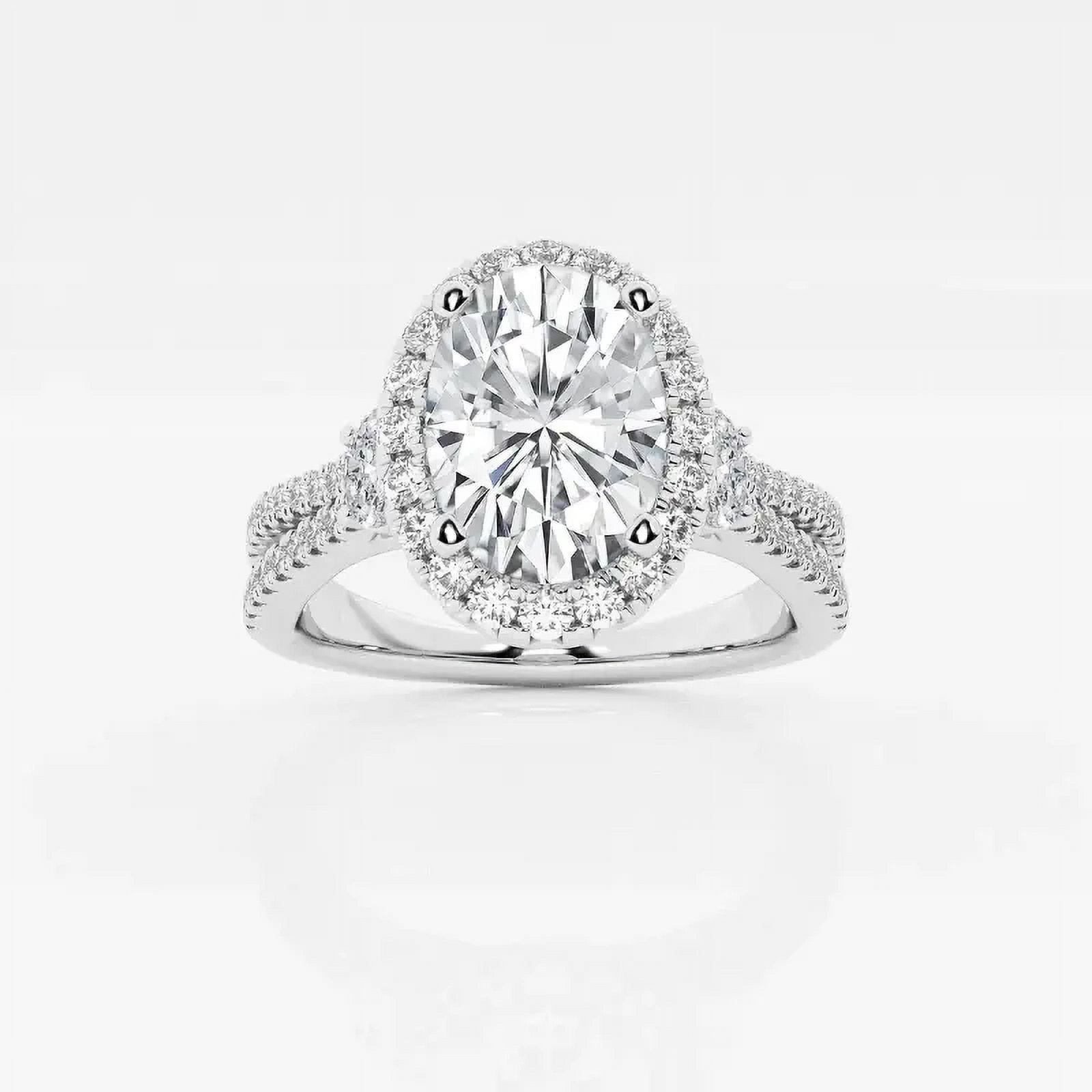 Cloud Jewel Oval Cut Excellent 2 Ct Diamond Ring for Women's - 14K ...