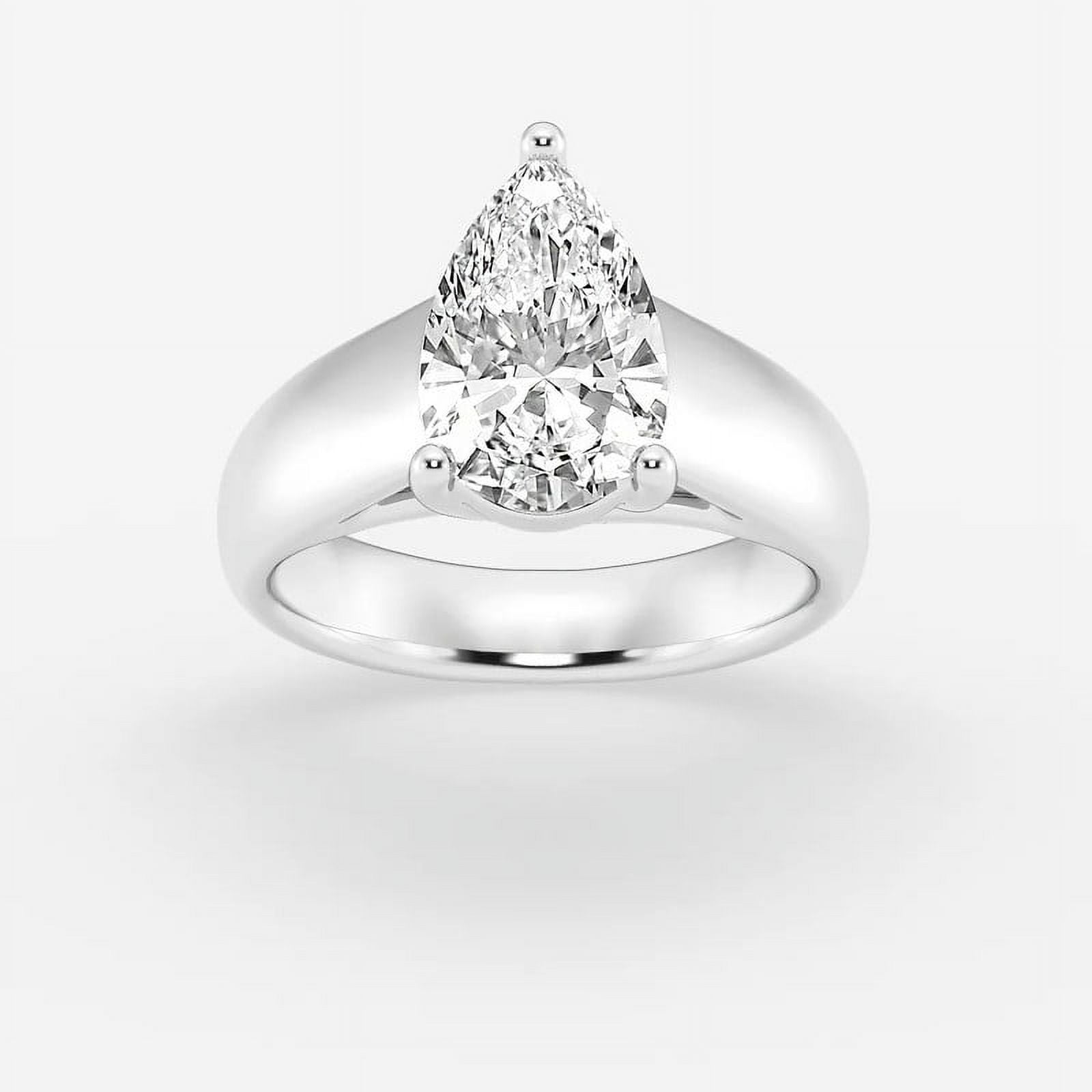 Cloud Jewel Pear Cut 1.8 Ct VVS1/D Lab Created Simulated Diamond Ring ...