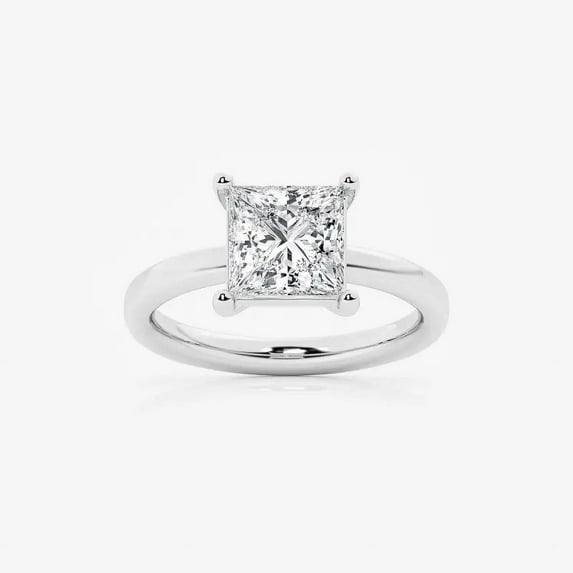 Cloud Jewel Princess Cut 1.7 Ct Lab Created Diamond Engagement Ring ...