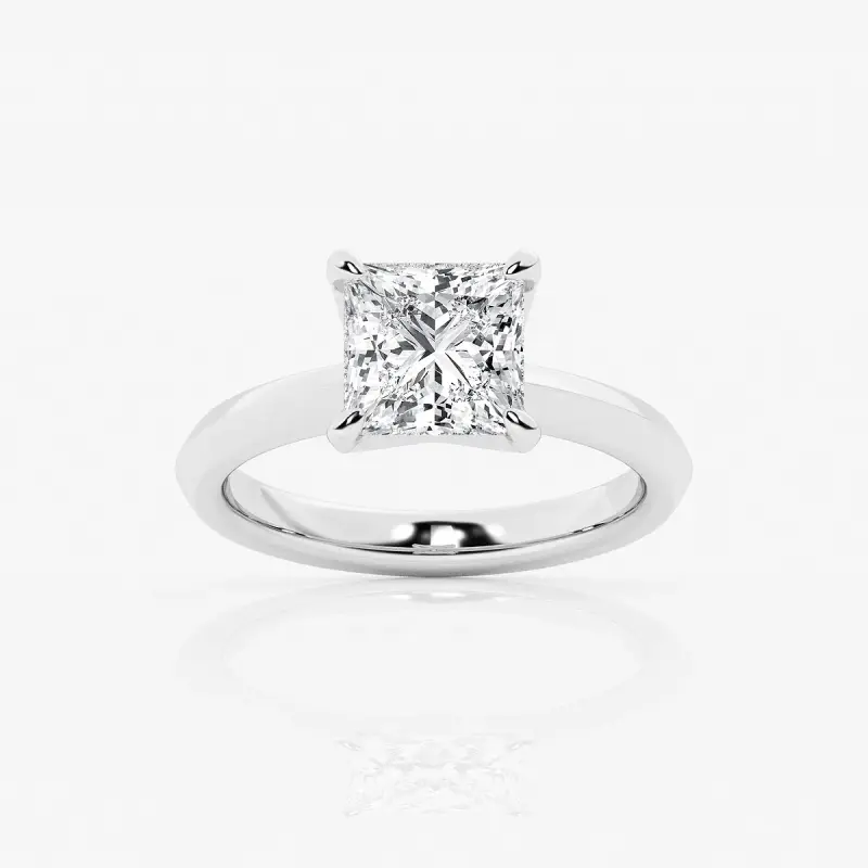 Cloud Jewel Princess Cut 1.8 Ct Lab Created Diamond Ring - 14k White ...