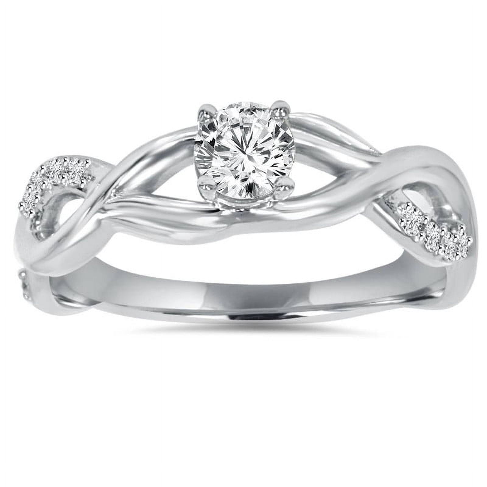 Cloud Jewel Radiant 1 Ct Round Cut Lab Created Diamond Wedding Ring for ...