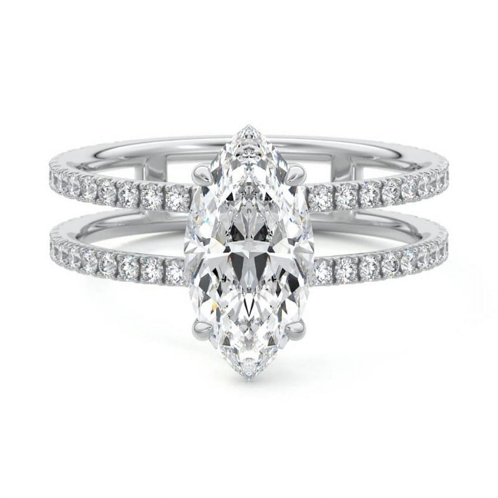 Cloud Jewel Stunning 1.7 Ct Marquise Cut Lab Created Diamond Ring ...
