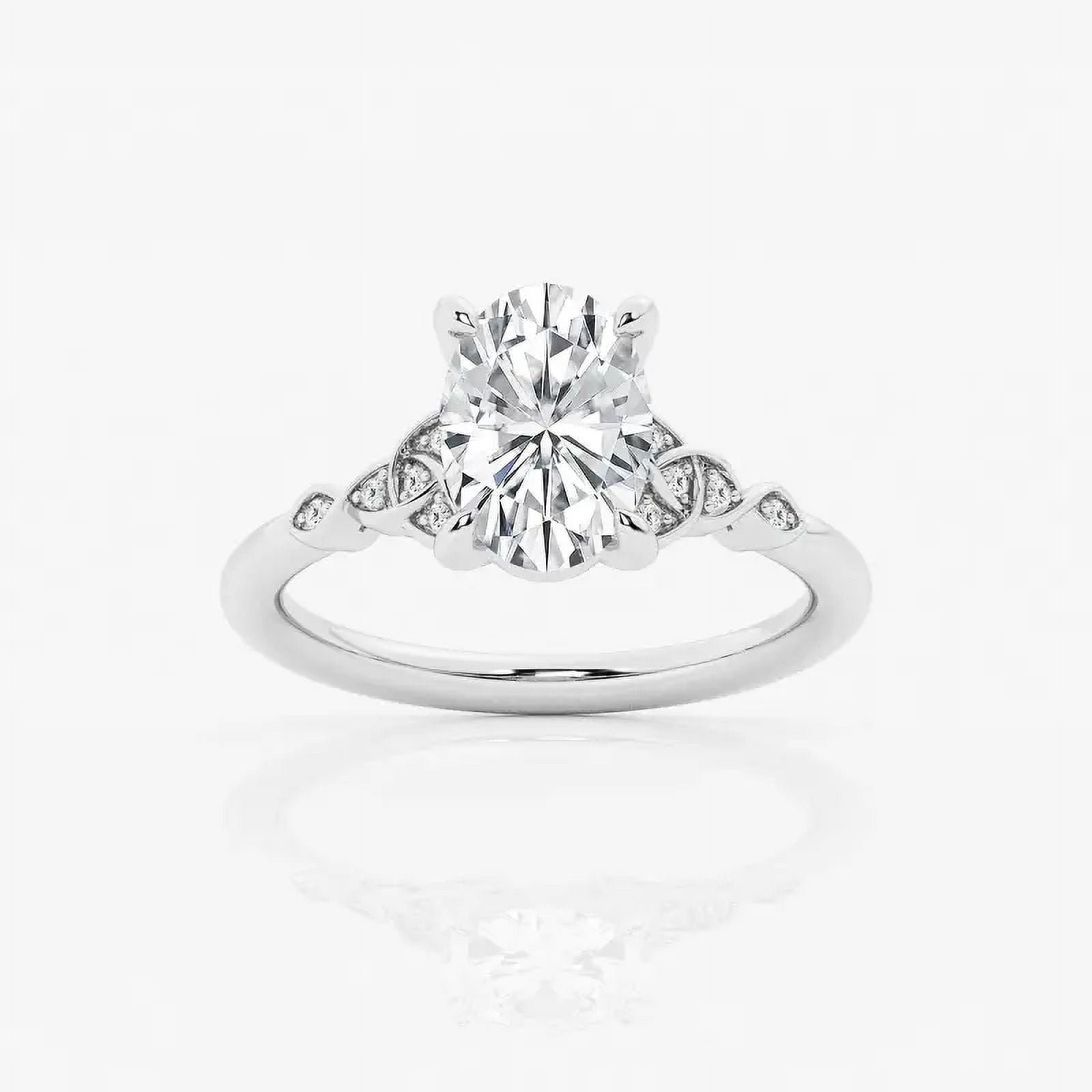 Cloud Jewel Stunning 1.8 Ct Oval Cut Diamond Engagement Ring - Women's Celtic Knot Wedding Ring ...