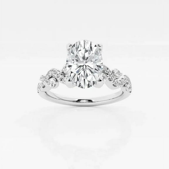 Dazzle Jewel Elegant 1.6 Ct Cushion Cut Lab Created Diamond Ring ...
