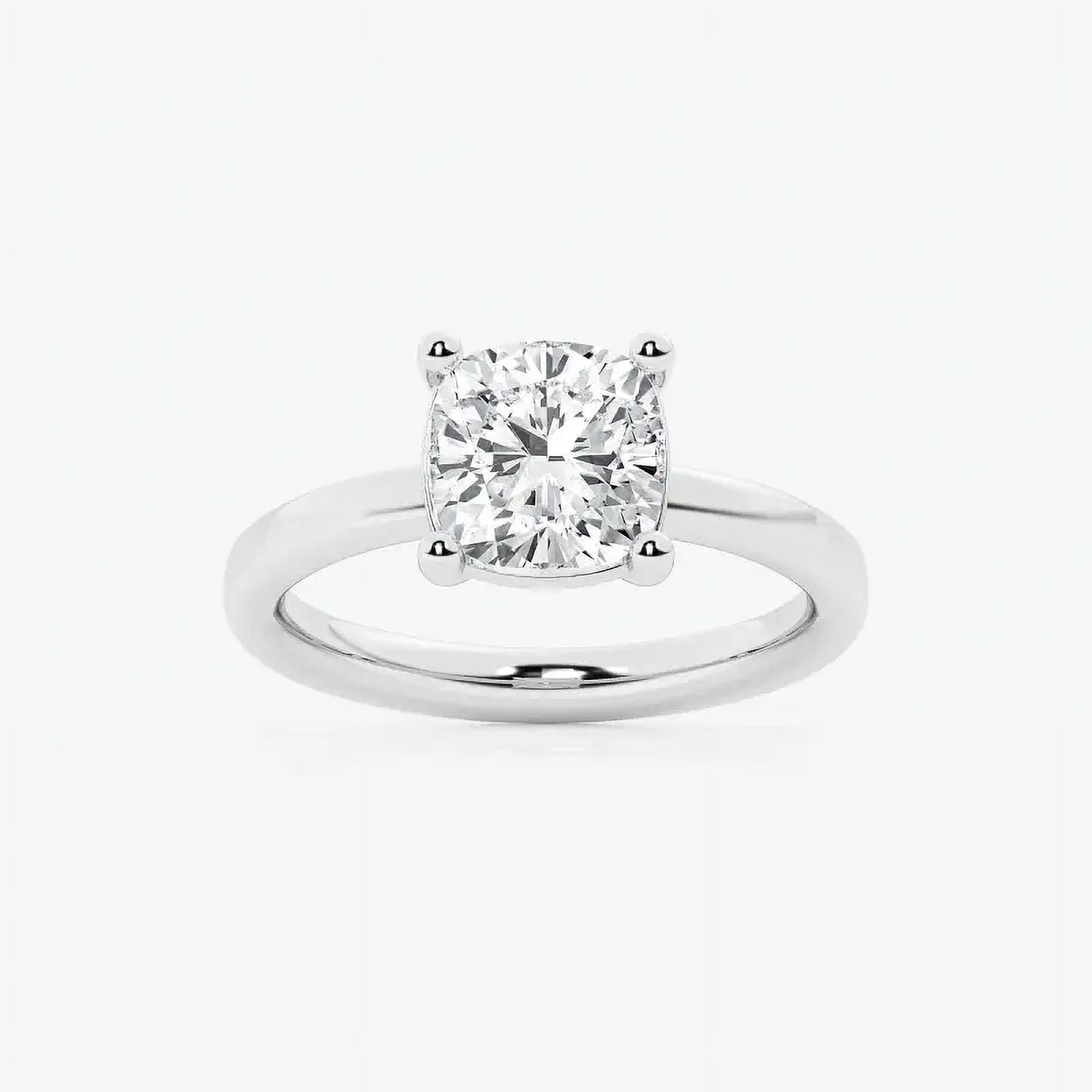 Cloud Jewelry 1.1 Ct Round Cut Engagement Ring - 14K White Gold Plated ...