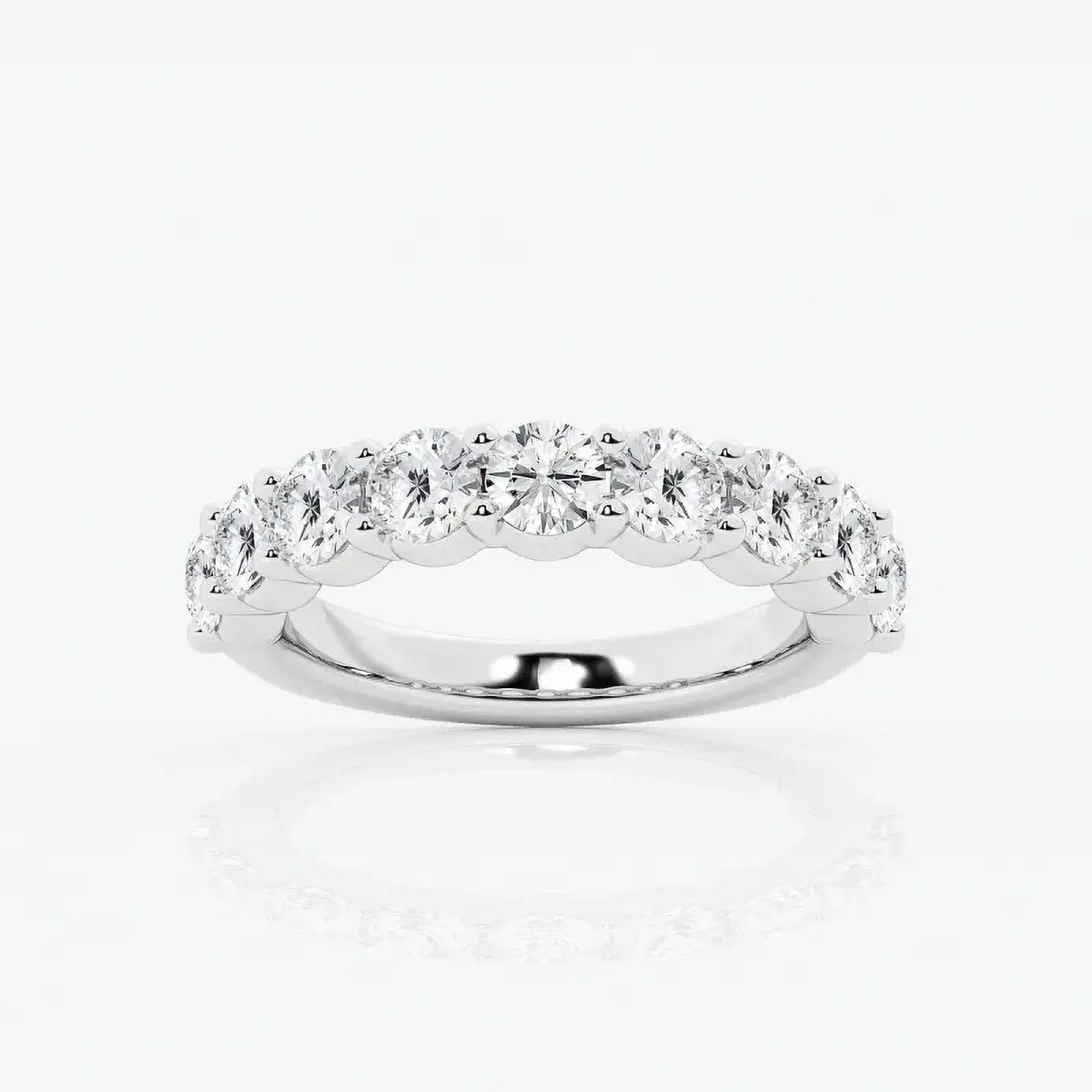 Cloud Jewelry 1.5 Ct Round Cut Moissanite - 14K White Gold Plated ...