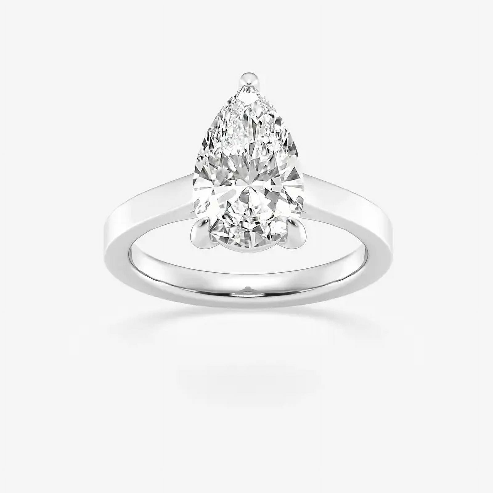 Cloud Jewelry 14K White Gold Plated Ring for Her - Excellent 1.9 Ct ...