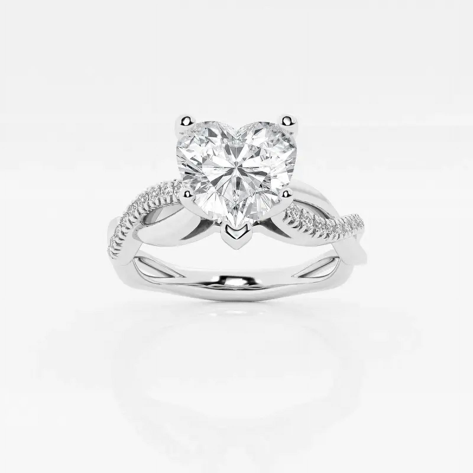 Cloud Jewelry 14K White Gold Plated Twisted Infinity Engagement Ring ...