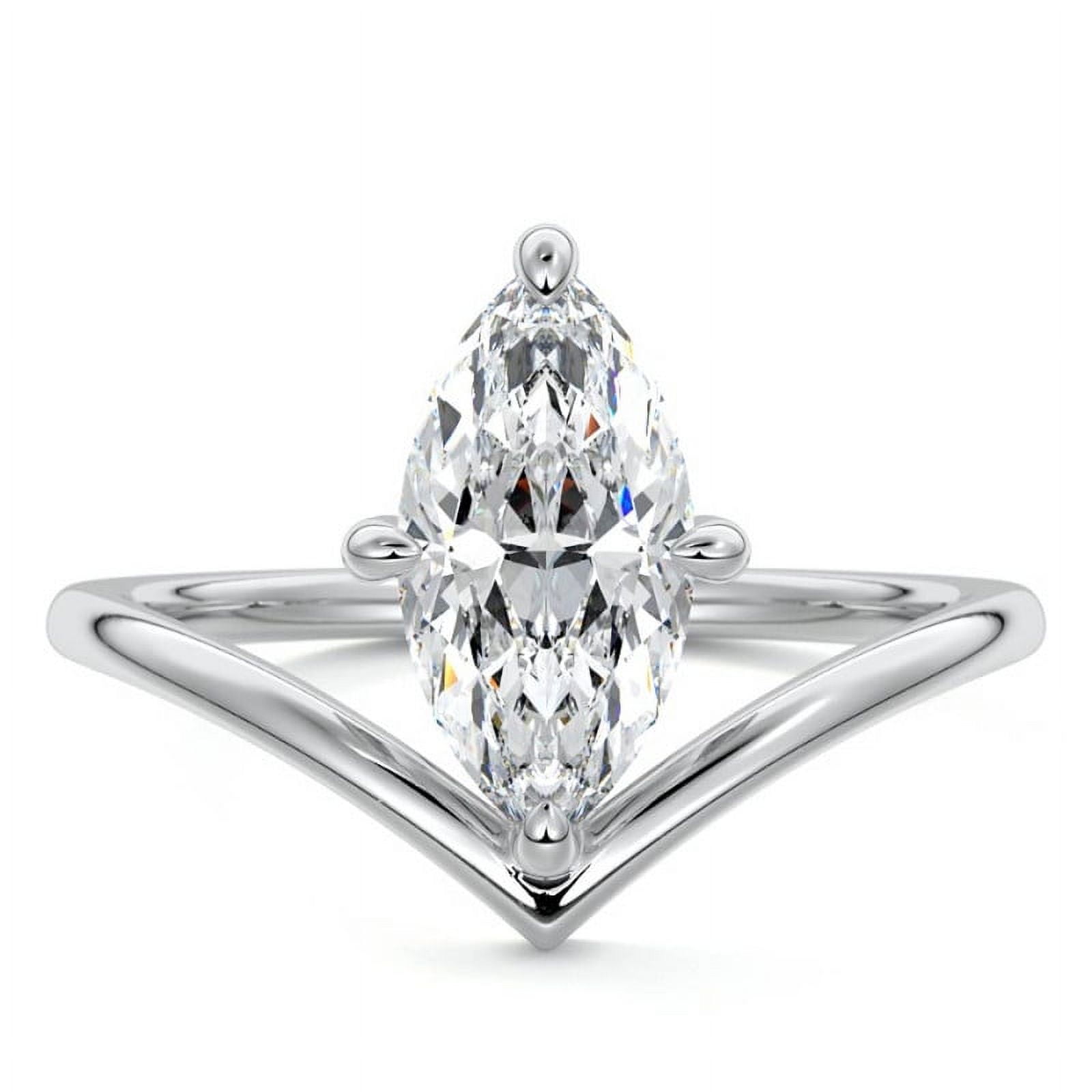 Cloud Jewelry 14k White Gold Ring On Clearance - 2.1 Ct Lab Moissanite ...