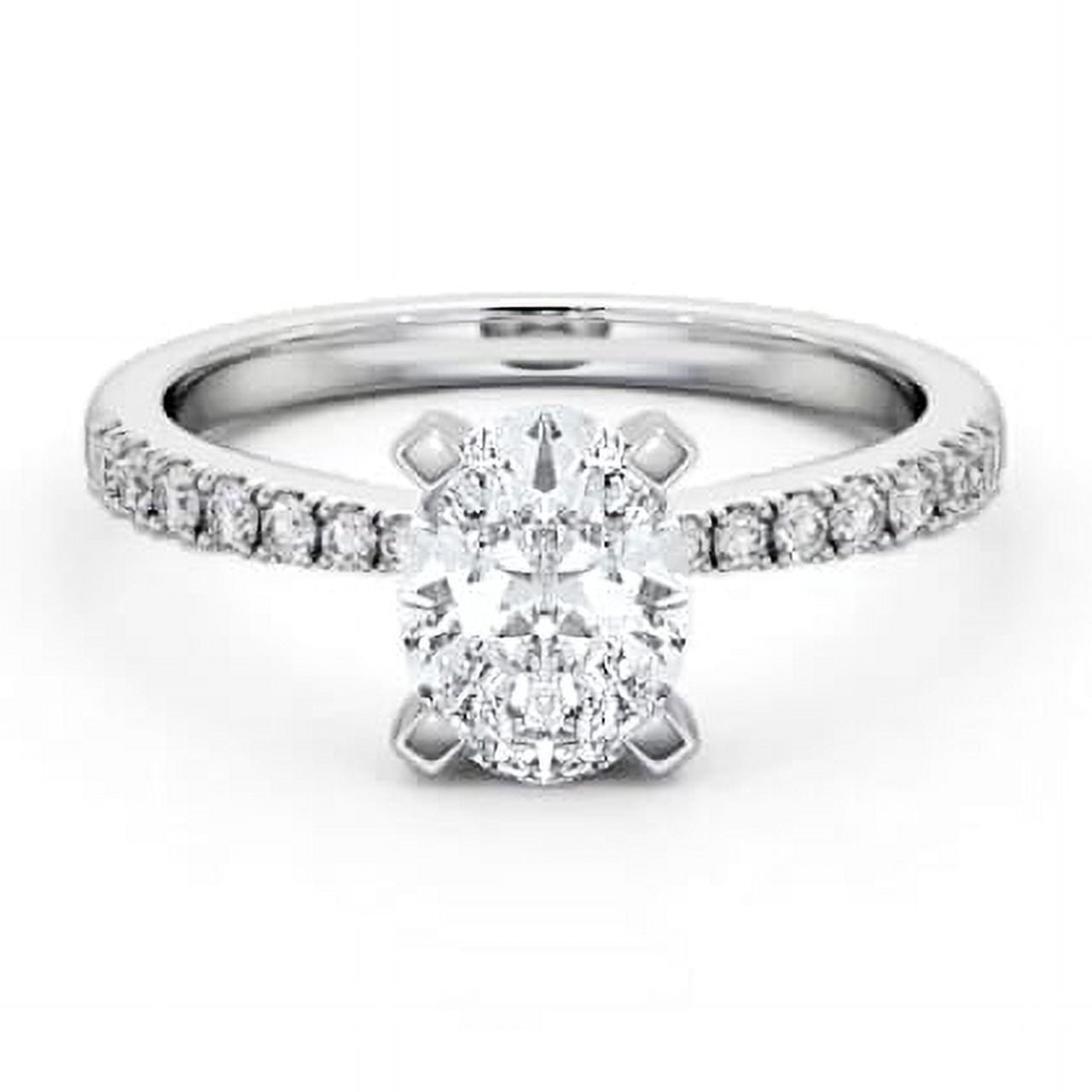 Cloud Jewelry 2 Ct Oval Cut Diamond Rings - Women's Diamond Wedding Ring - Classic Engagement ...