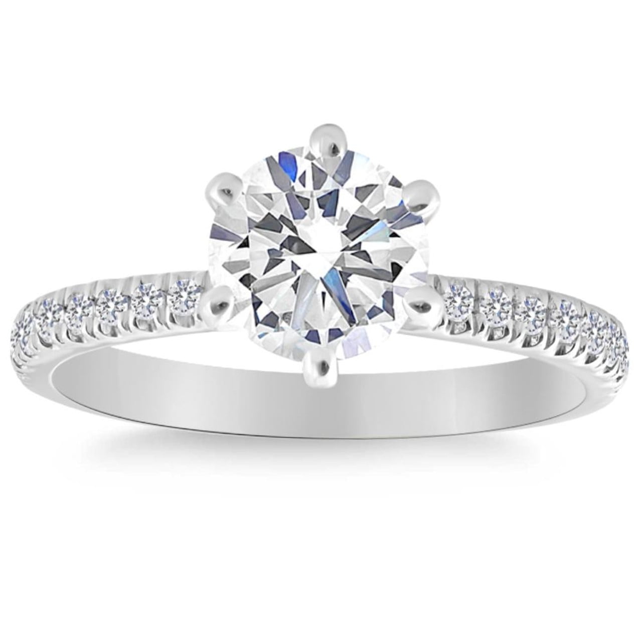 Cloud Jewelry Beautiful 1.2 Ct Round Cut Diamond Band - Moissanite in ...