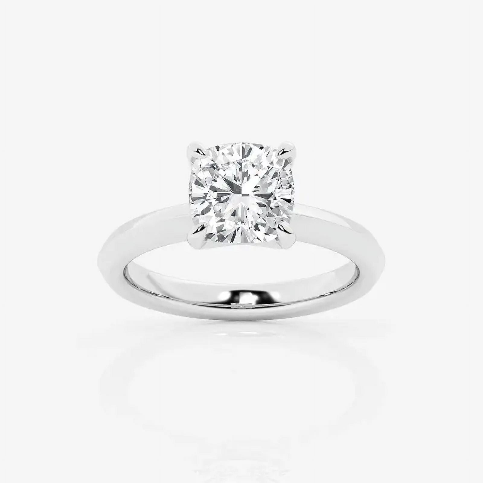 Cloud Jewelry Brilliant 1.8 Ct Round Cut Diamond Ring - 14K White Gold Plated Solitaire Ring ...