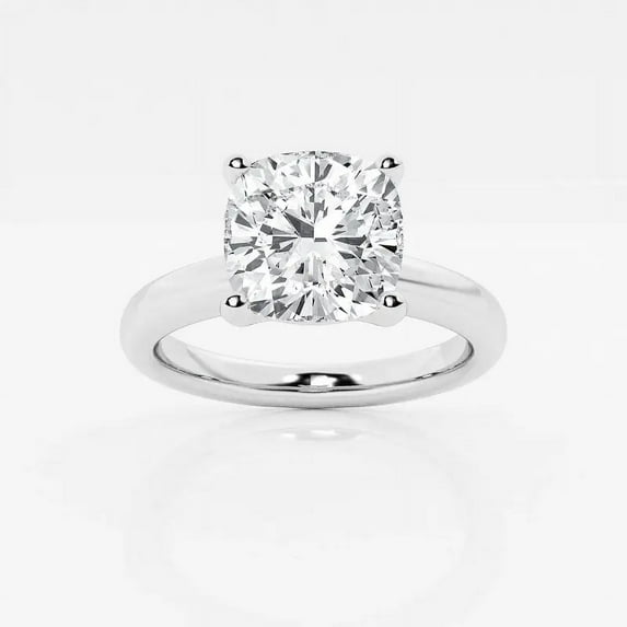 Cloud Jewelry Brilliant 1.8 Ct Round Cut Diamond Ring - 14K White Gold Plated Solitaire Ring ...