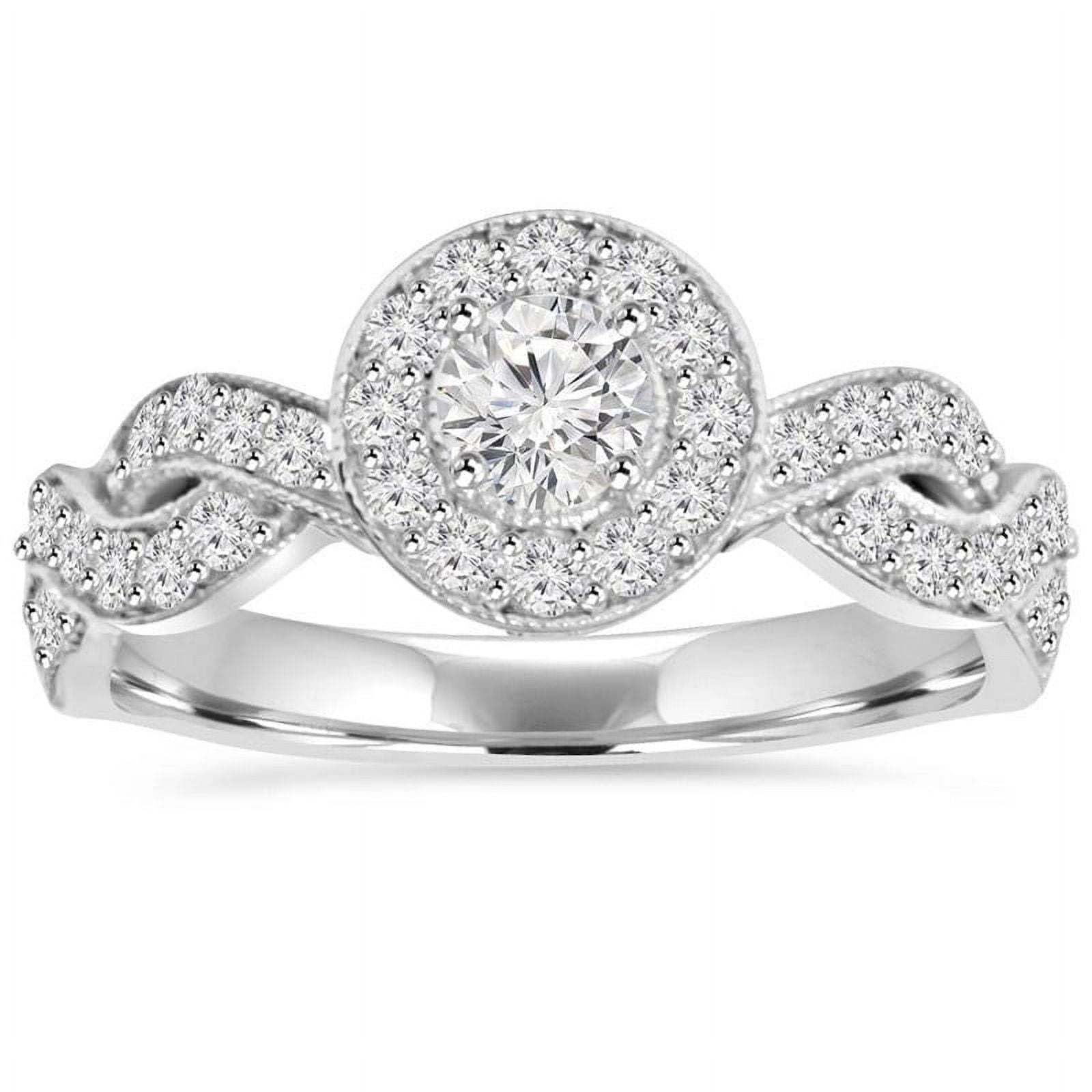 Cloud Jewelry Classic 2 Ct Round Cut Diamond Engagement Ring ...