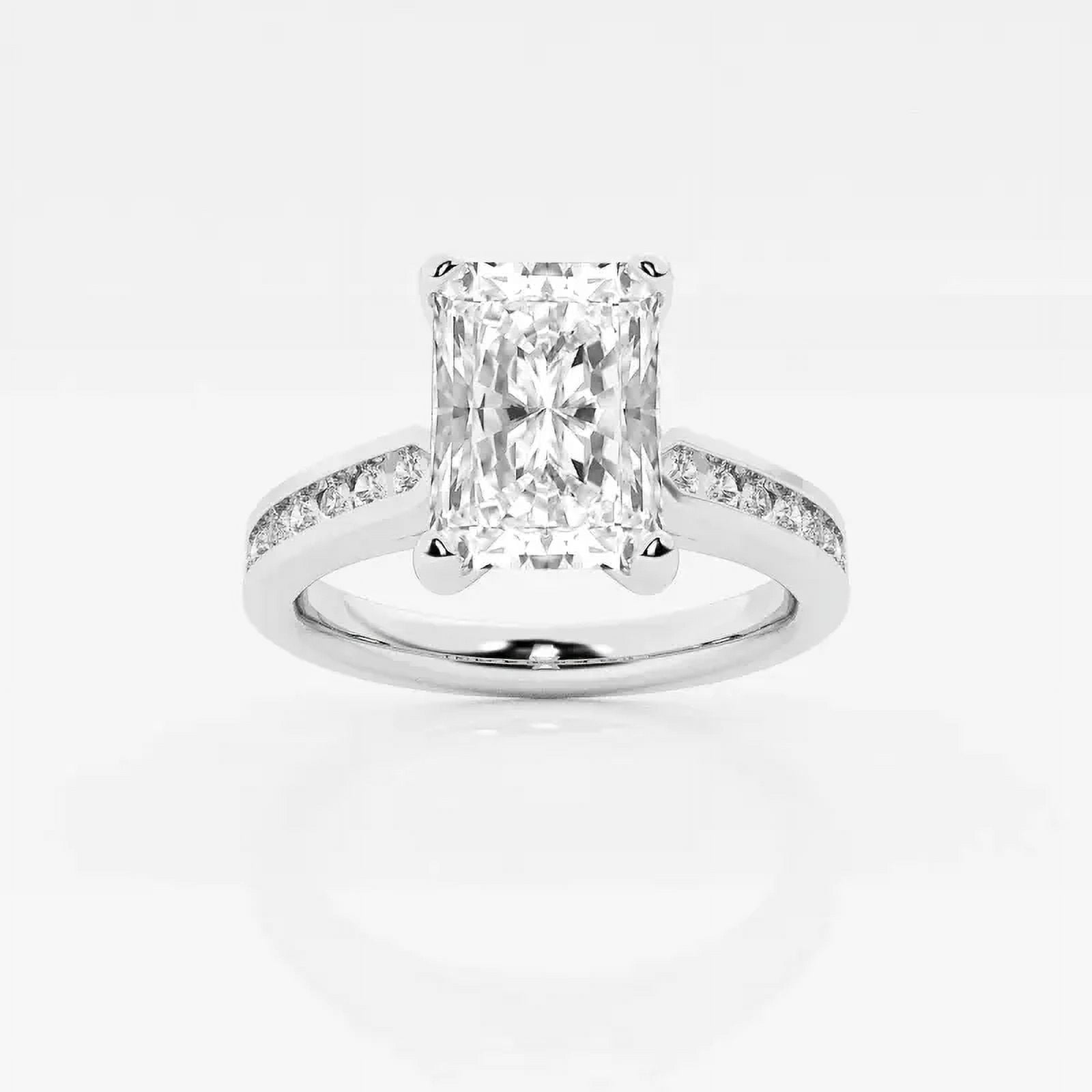 Cloud Jewelry Elegant 2.4 Ct Radiant Cut Moissanite Engagement Ring ...