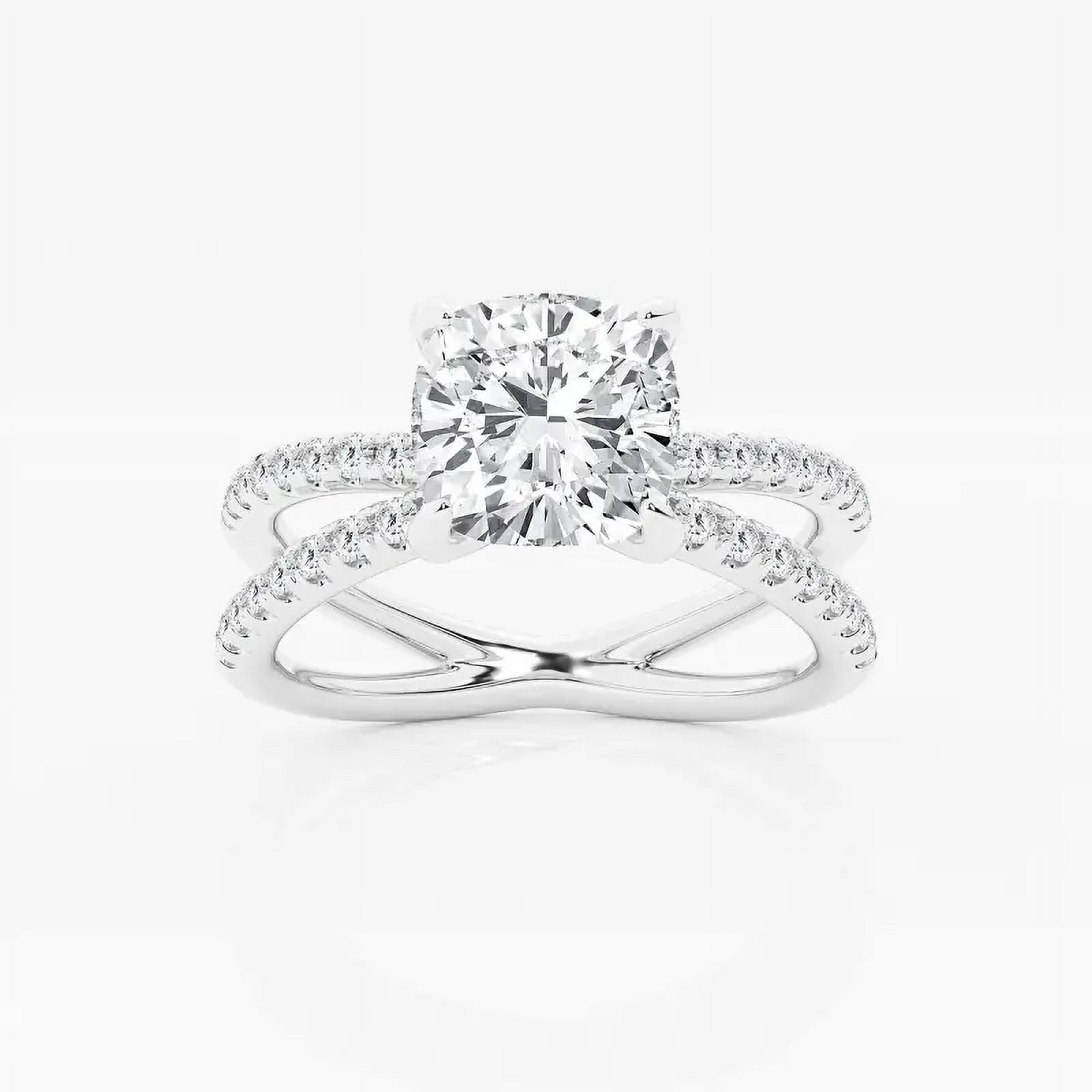 Cloud Jewelry Exquisite 1.5 Ct Cushion Cut Moissanite Engagement Ring ...