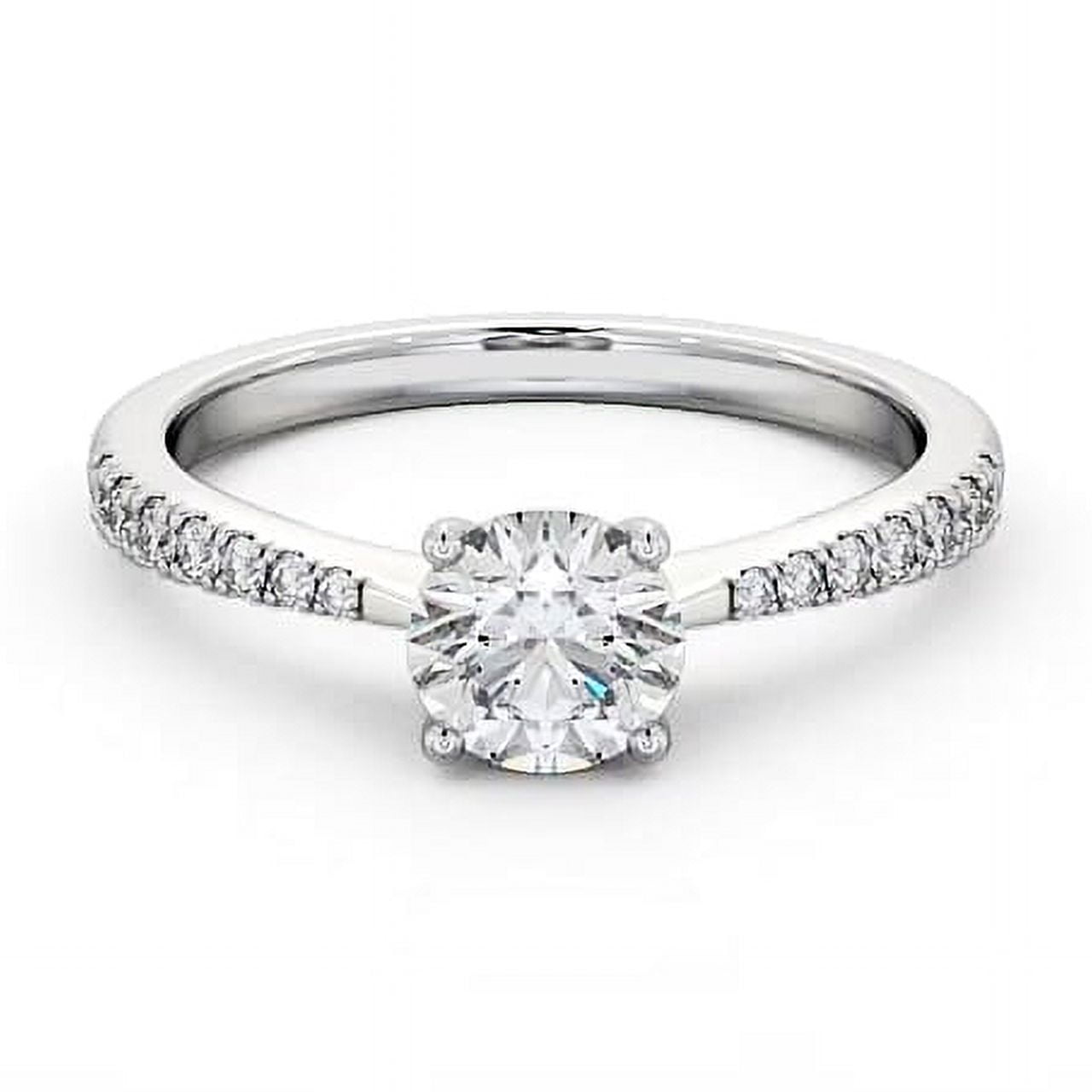 Cloud Jewelry Round Cut 1.7 Ct Diamond Rings for Gift - 14K White Gold ...