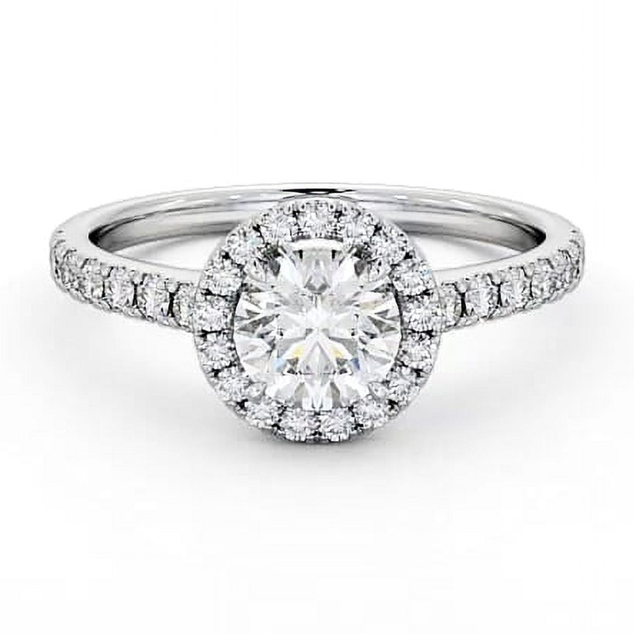 Cloud Jewelry Round Cut 2.1 Ct Diamond Rings - Engagement Ring 14K ...