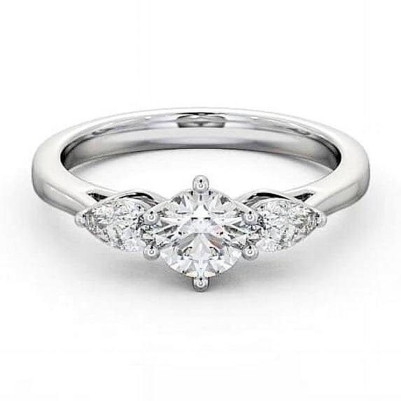 Cloud Jewelry Wedding Anniversary Ring 14K White Gold Plated - 1.8 Ct Round Brilliant Cut ...