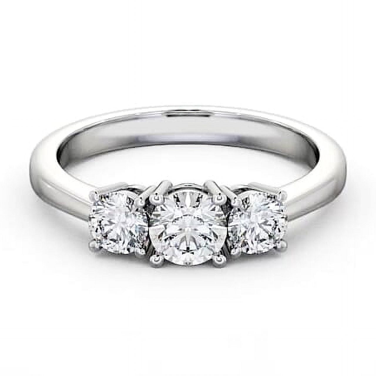 Cloud Jewelry Wedding Rings 14K White Gold Plated Brilliant - 1.8 Ct Round Cut Diamond Rings ...