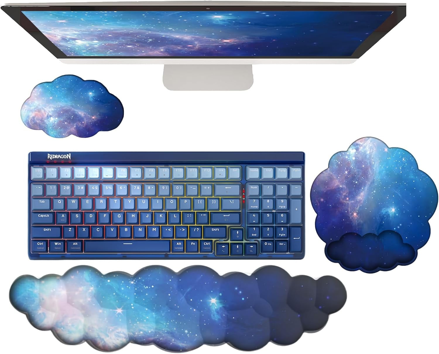 Cloud Keyboard Wrist Rest Mouse Pad with Wrist Rest for Computer ...
