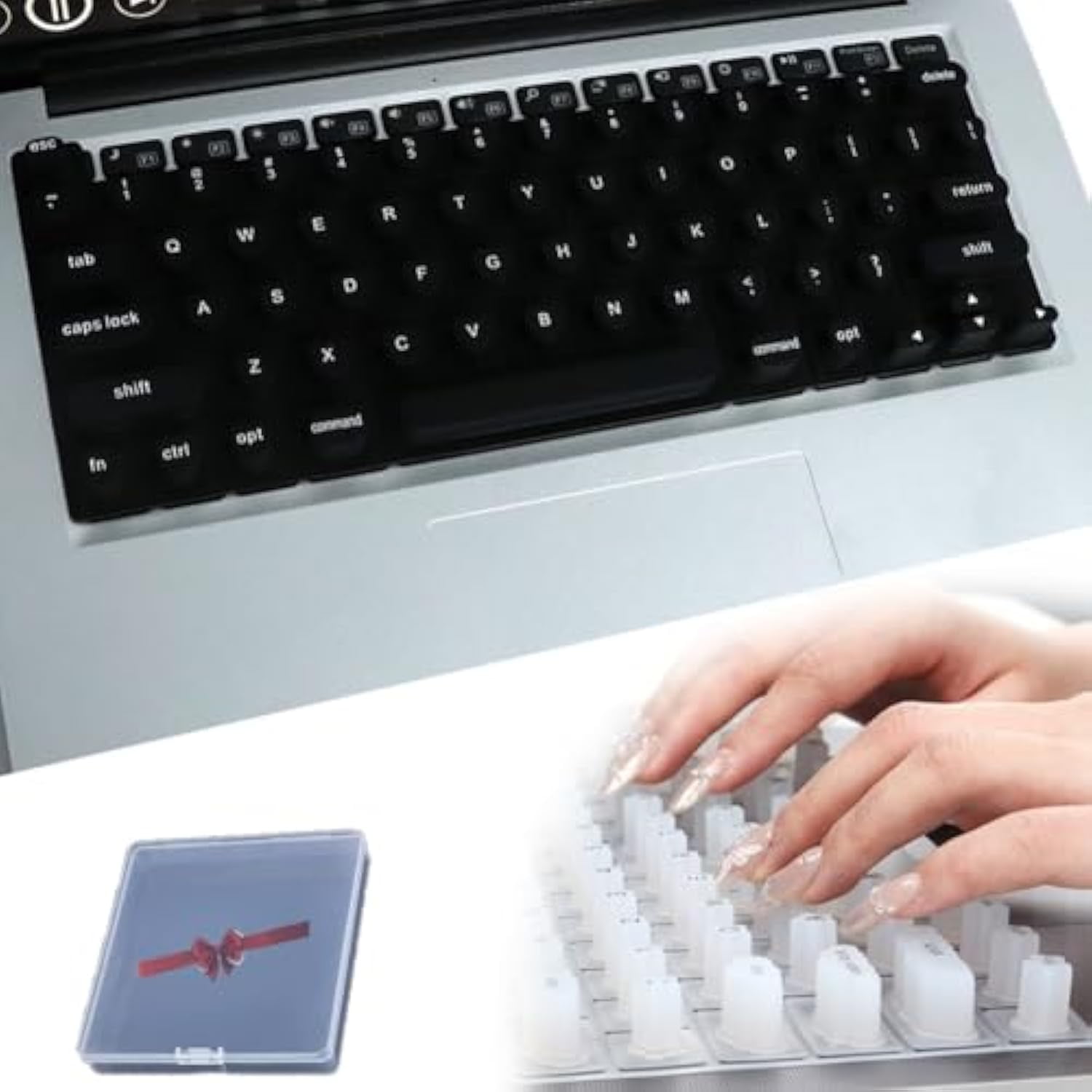 Cloud Keys Keyboard Cover, PC Keyboard Stickers for Long Nails, Tippy ...
