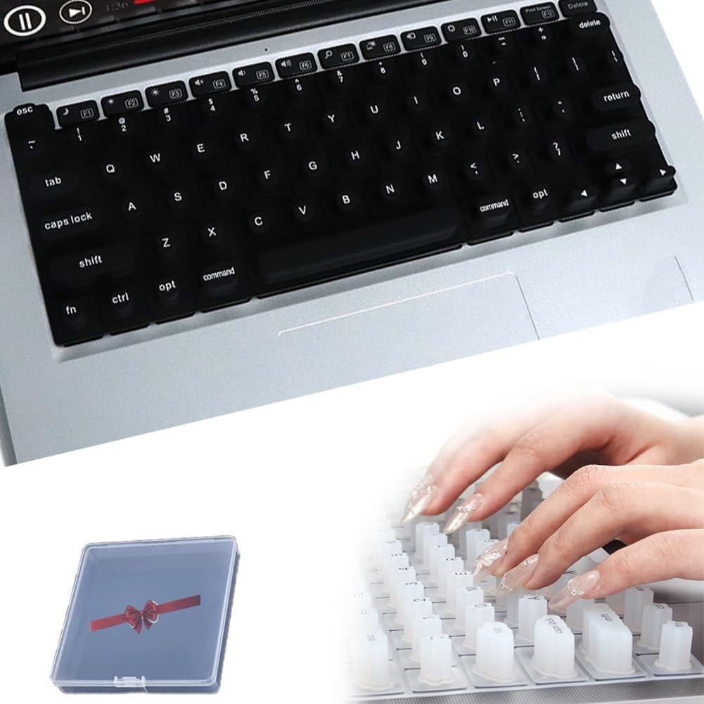 Cloud Keys Keyboard Cover, PC Keyboard Stickers for Long Nails, Tippy ...