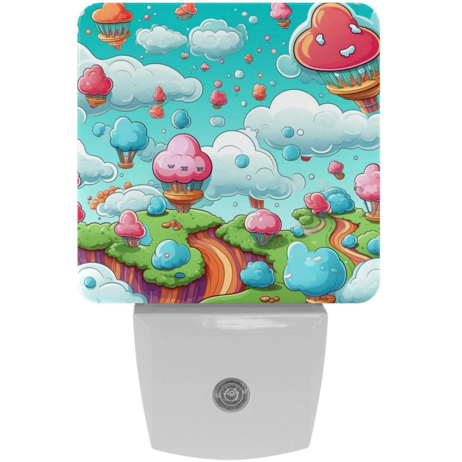 Cloud LED Square Night Light - Energy Efficient Plug-in Nightlight with ...