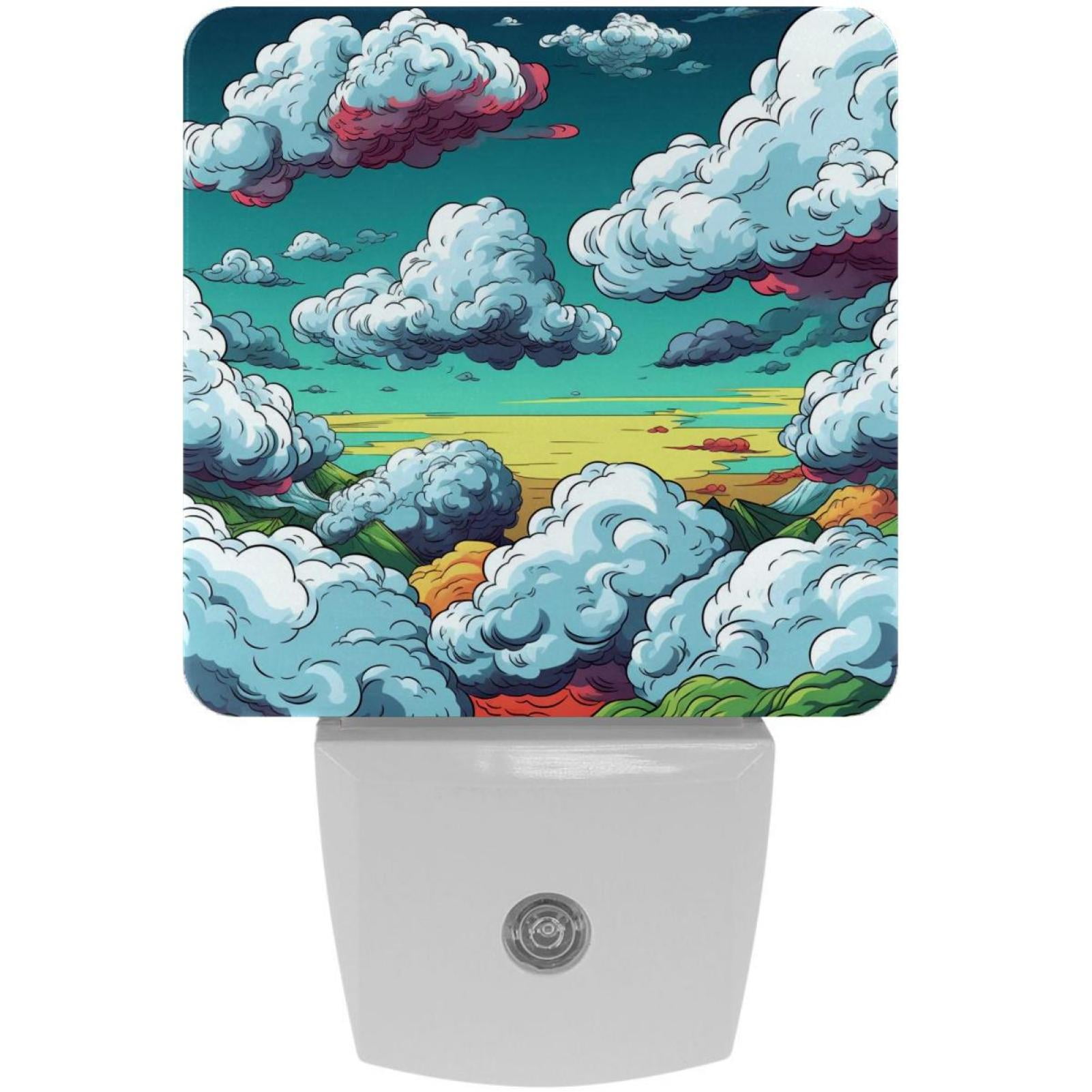 Cloud LED Square Night Lights - Modern and Versatile Plug-in Lighting Solution for Any Room ...