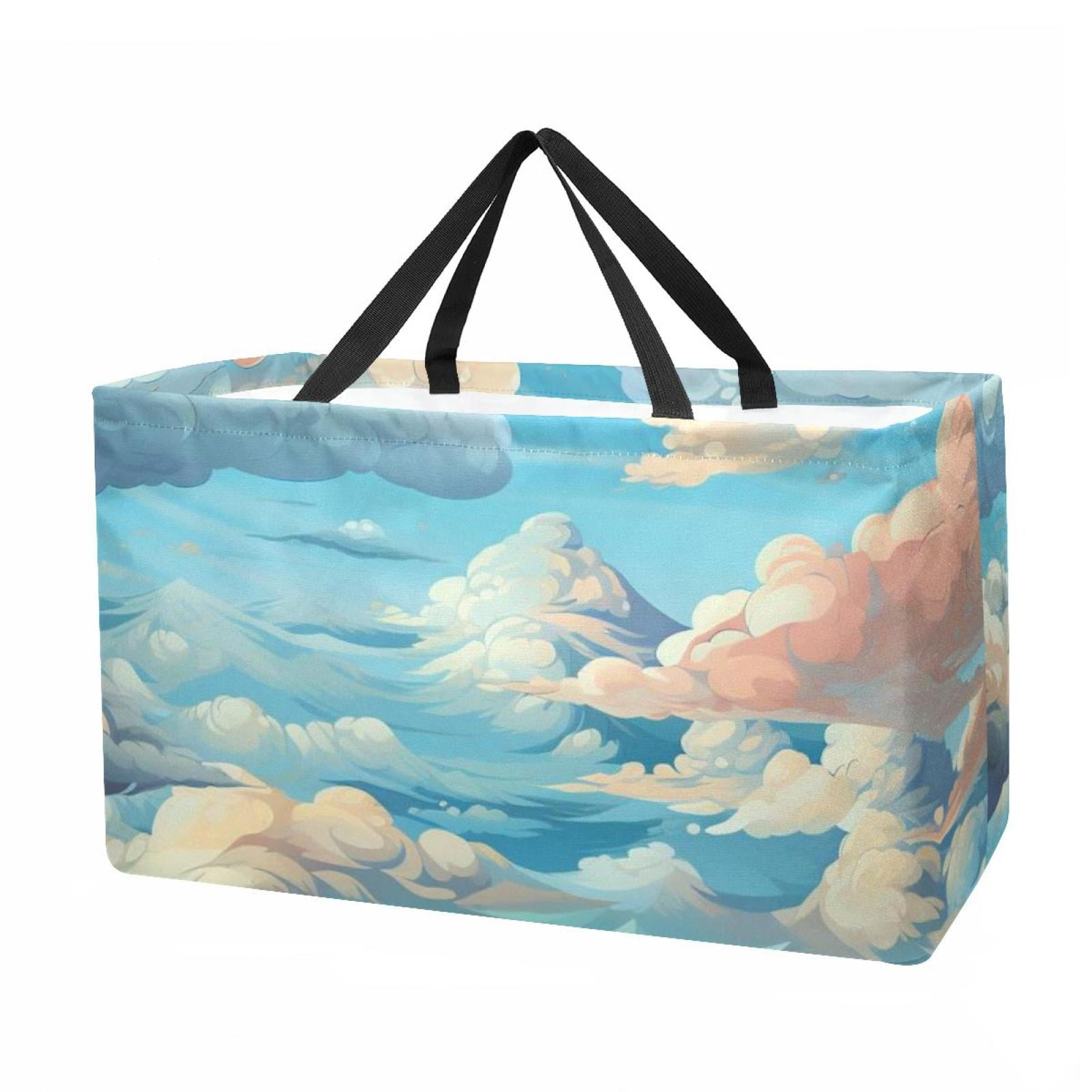 Cloud Large Capacity Foldable Laundry Organizer Storage Bins Beach Bag ...