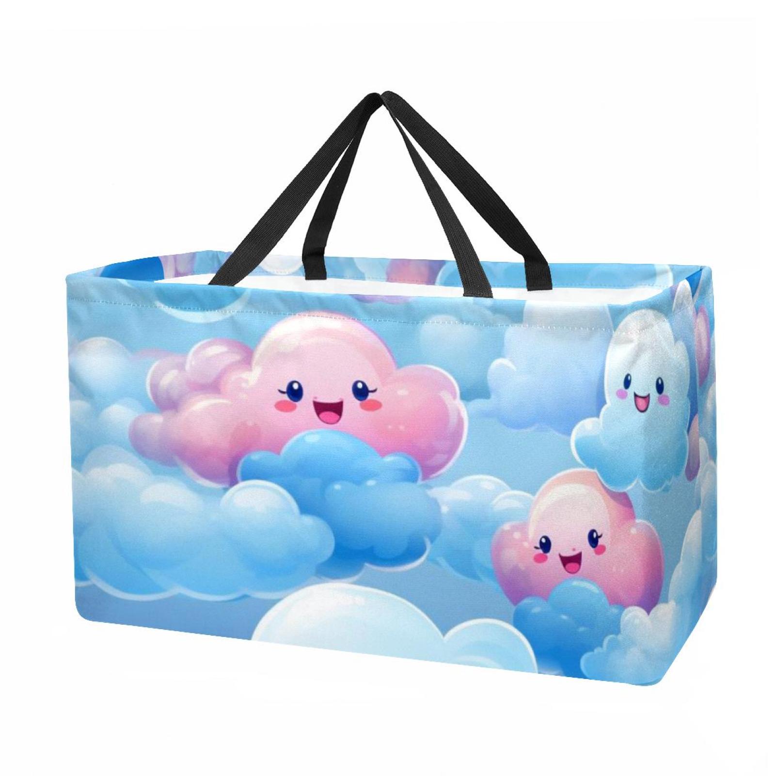 Cloud Large Foldable Oxford Cloth Cube Organizer Tote Bag Toy Basket ...