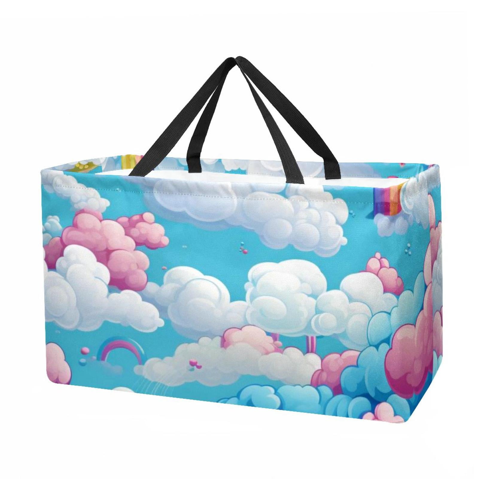 Cloud Large Foldable Oxford Cloth Storage Basket - Versatile Grocery ...